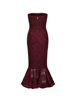 ROTATE BY BIRGER CHRISTENSEN Flower Mesh Flounce Maxi Dress