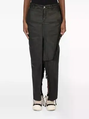 Rick Owens Maxi Skirt With Fringe Detail - Black