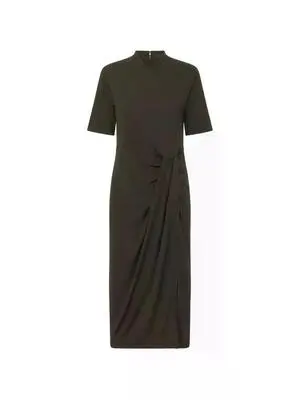 ROTATE BY BIRGER CHRISTENSEN Draped Midi Dress - Green