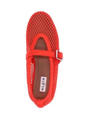 Alaïa Mesh Ballerinas - Orange