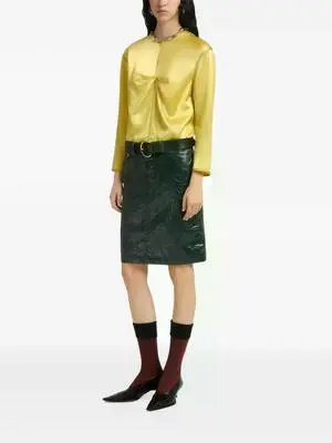Marni Crinkled-texture Five-pocket Skirt