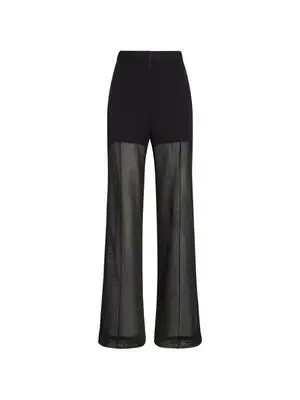 Proenza Schouler Sheer Wool Trousers - Black