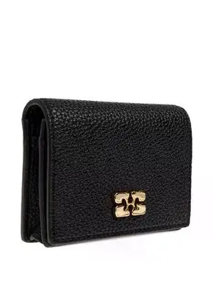GANNI Logo-plaque Grained Wallet