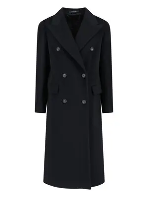 Tagliatore Double-breasted Cashmere "jole" Coat - Black