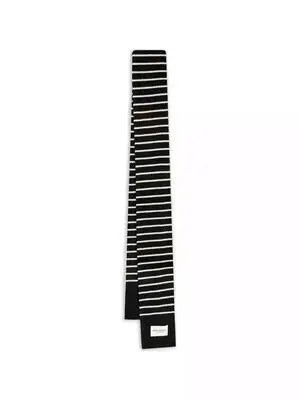 Marc O'polo Striped Wool Scarf - Black
