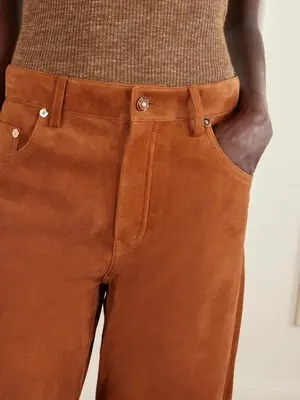 Gabriela Hearst Amoret Suede Wide-leg Pants - Brown