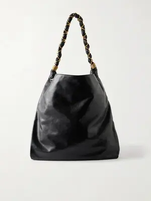 Saint Laurent Amalia Leather Shoulder Bag - Black