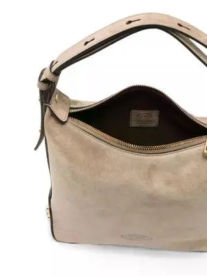 TOD'S Mini Studded-embellished Tote Bag - Neutrals