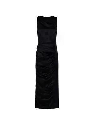 ROTATE BY BIRGER CHRISTENSEN Floral-jacquard Ruched Dress