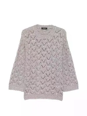 Fabiana Filippi Open-knit Sweater With Pointelle Trim