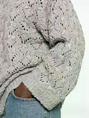 Fabiana Filippi Open-knit Sweater With Pointelle Trim