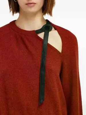 FERRAGAMO Crew Neck Sweater With Cut-out Detail