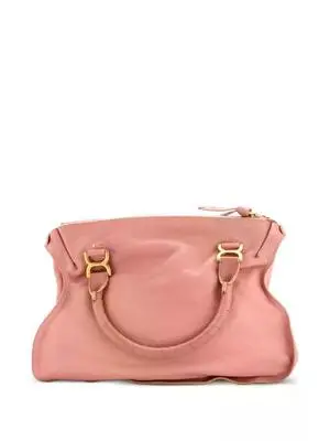 Chloé Marcie Leather Shoulder Bag - Pink