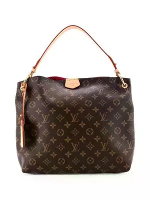 LOUIS VUITTON Graceful Handbag Monogram Canvas Pm Hobo Bag - Brown