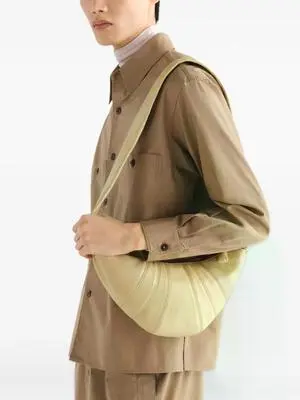LEMAIRE Small Croissant Bag In Leather - Neutrals