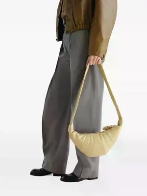 LEMAIRE Small Croissant Bag In Leather - Neutrals