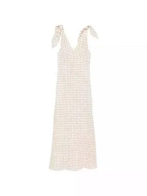 Faithfull The Brand Solana Polka-dot Maxi Dress - Neutrals
