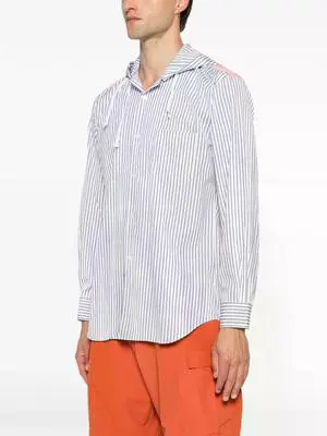 Comme Des Garçons Striped Double-hood Shirt