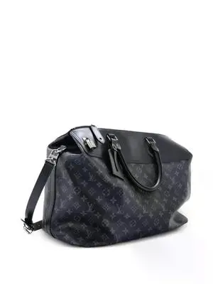 LOUIS VUITTON Monogram Eclipse Canvas Greenwich Nm Travel Bag - Black