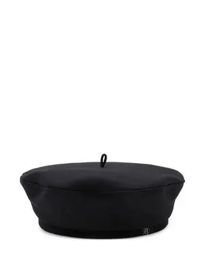 Ruslan Baginskiy Monogram-embellished Beret - Black
