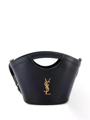 Saint Laurent Celia Leather Mini Bucket Bag - Black
