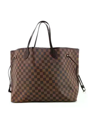 LOUIS VUITTON Damier Ebene Neverfull Gm Tote Bag - Brown