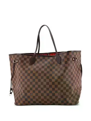 LOUIS VUITTON Damier Ebene Neverfull Gm Tote Bag - Brown