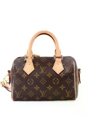 LOUIS VUITTON Speedy Bandouliere Monogram Canvas Bag - Brown