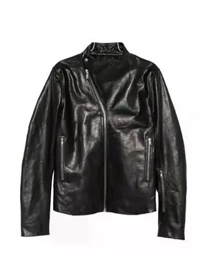 Rick Owens Release Asymmetric-zip Leather Jacket - Black