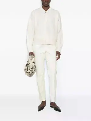 Fabiana Filippi Zip-up Waffle-knit Cardigan - Neutrals