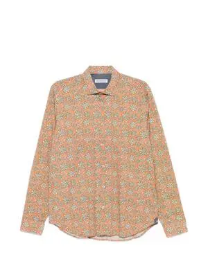 MANUEL RITZ Floral-print Long-sleeve Shirt - Orange