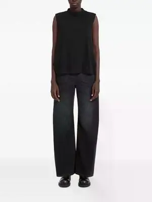 MAISON MARGIELA Cotton Jersey Sleeveless Top - Black