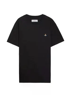 VIVIENNE WESTWOOD Orb-embroidered T-shirt - Black
