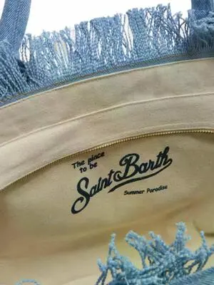 MC2 SAINT BARTH Vanity Frayed Denim Tote Bag