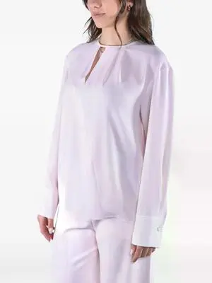 Max Mara Pleated Cut-out Blouse