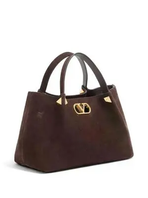 Valentino Garavani Small Shopping Bag In Soft Suede