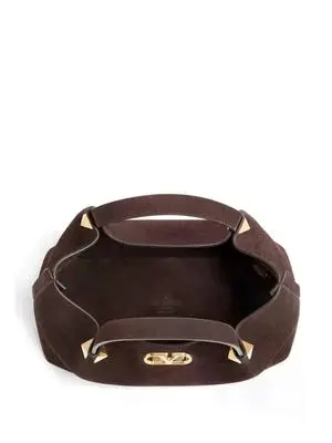 Valentino Garavani Small Shopping Bag With Maxi Studs - Brown