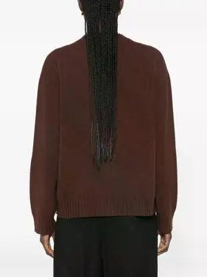 Fabiana Filippi Monili-chain Detail Ribbed Trim Sweater - Brown