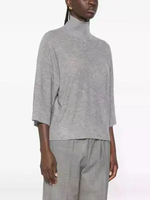 Fabiana Filippi Sequin-embellished High-neck Sweater