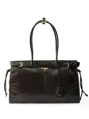 Prada Bonnie Large Leather Handbag - Green