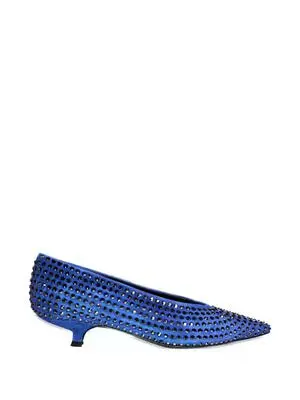 LA ROSE Crystal-embellished Ballet Flats - Blue