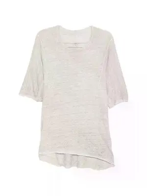 ISAAC SELLAM EXPERIENCE Raw-edge Short-sleeve T-shirt - Grey