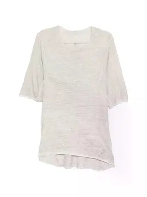 ISAAC SELLAM EXPERIENCE Raw-edge Short-sleeve T-shirt - Grey