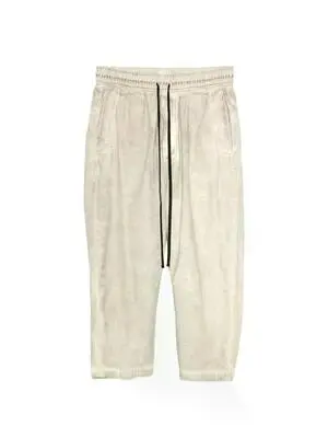 THOM KROM Drawstring-waist Cropped Trousers - Neutrals