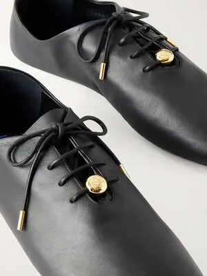 Loewe Pebble Embellished Leather Sneakers