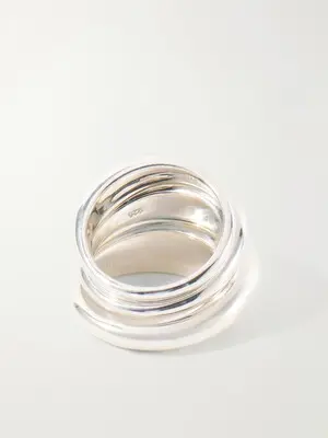 SOPHIE BUHAI Set Of Three Sterling Sculptural Stacked Rings