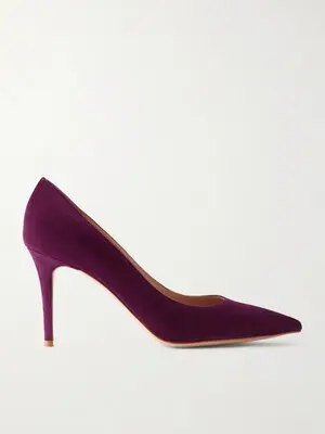 GIANVITO ROSSI 85 Suede Pumps - Purple