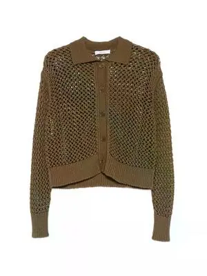 Max Mara Open-knit Cardigan - Green