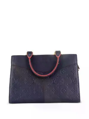LOUIS VUITTON Sully Monogram Empreinte Leather Pm Tote Bag - Blue