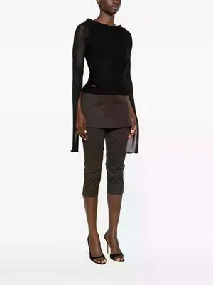 Cult Gaia Andarna Split-sleeve Cowl-neck Top